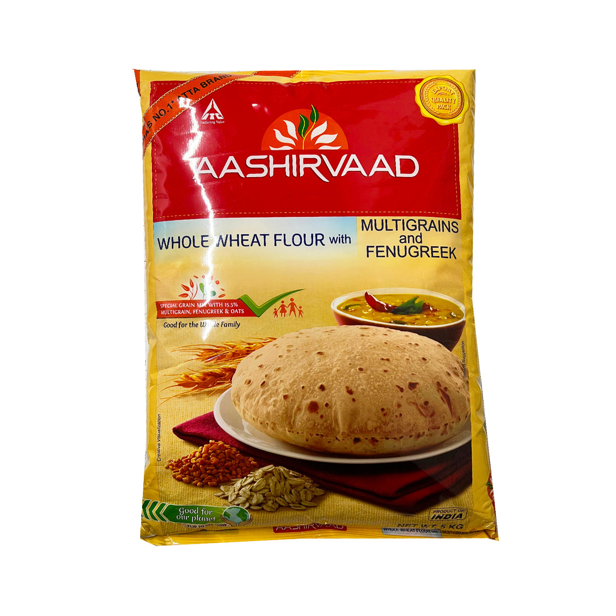 Buy Aashirvaad Multigrains And Fenugreek Atta (Export Pack) Online in ...