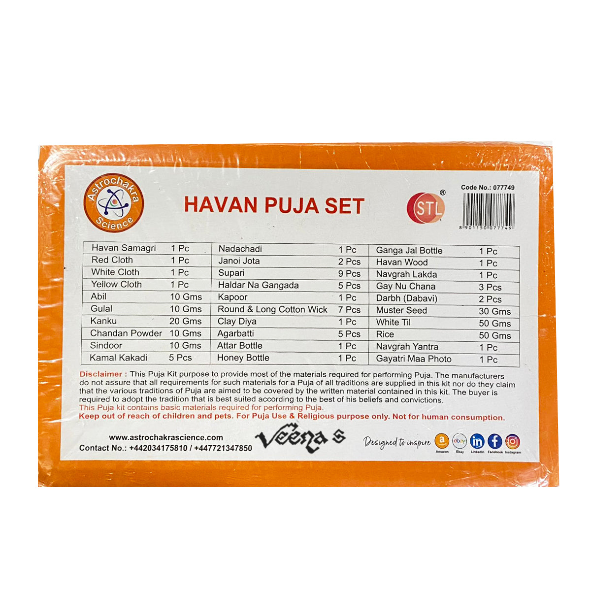 Buy Astrochakra Havan Puja Set 1.25kg Online in the UK | Veena's ...