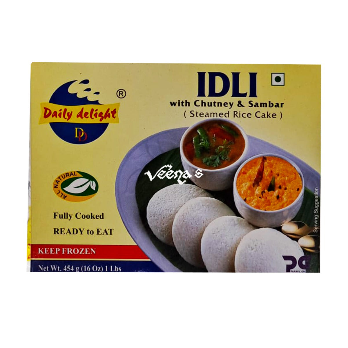 Buy Daily Delight Idli With Chutney & Sambar 454g Online in UK | Veena ...
