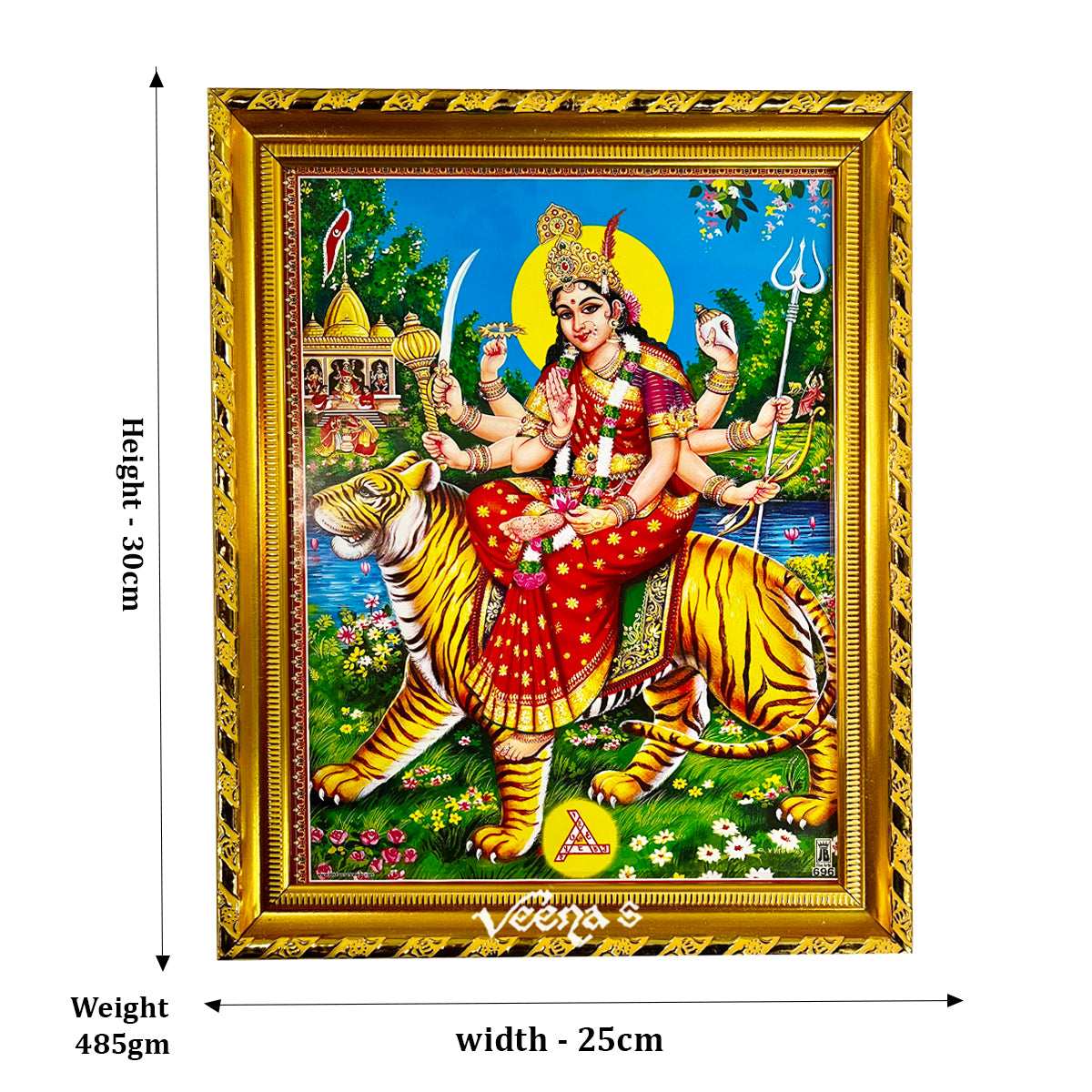 Buy Hindu Goddess Durga Photo Frame (30×25cm) Online in UK | Veena’s ...