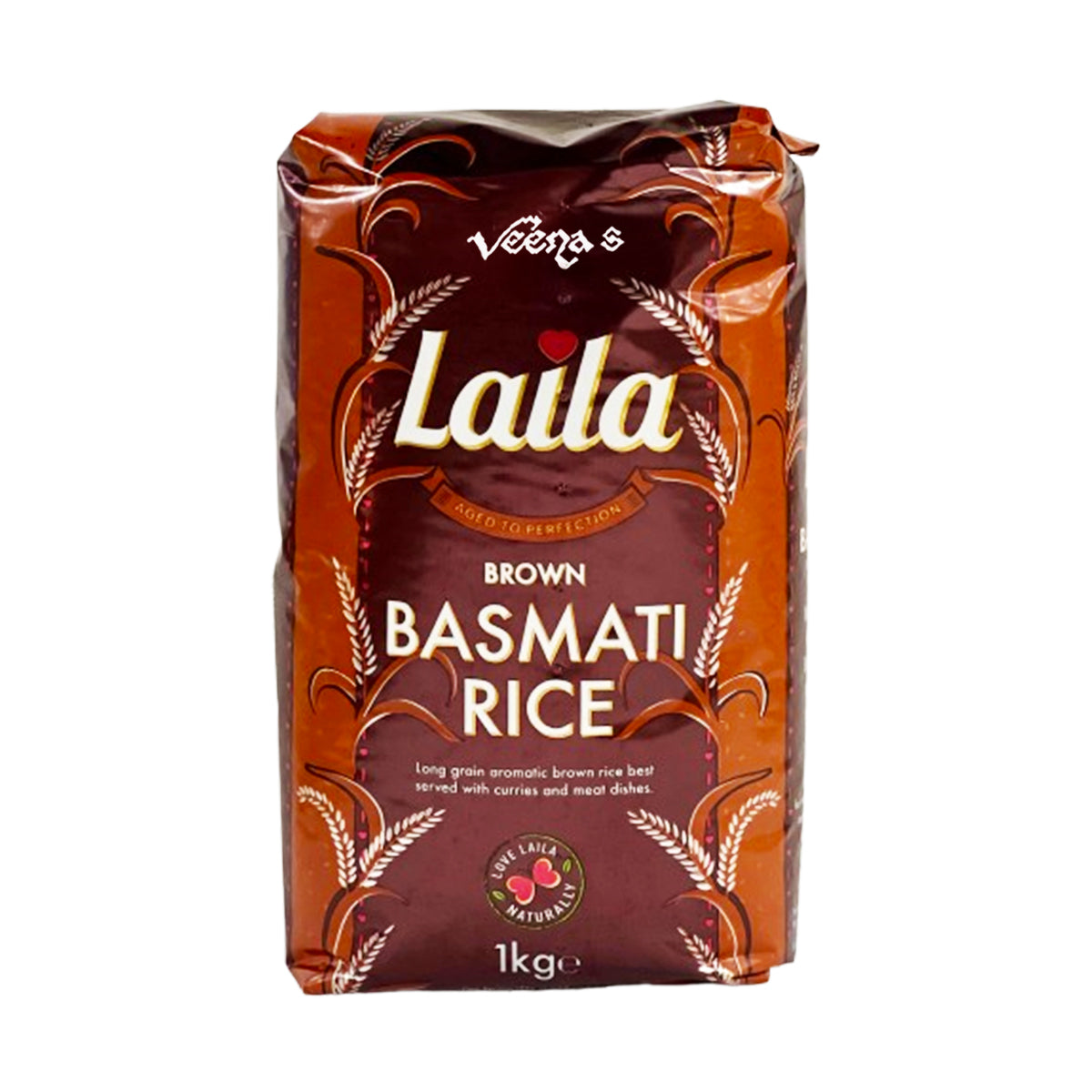 Laila Brown Basmati Rice 1kg– veenas.com