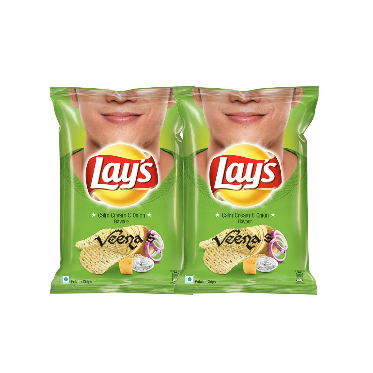 Lays Cream and Onion (Pack of 2) 58gm– veenas.com