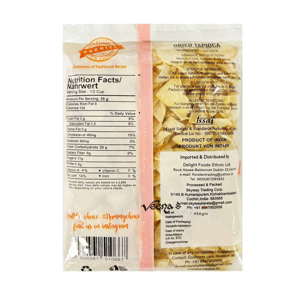 Malabar Choice Dried Tapioca 450g– veenas.com