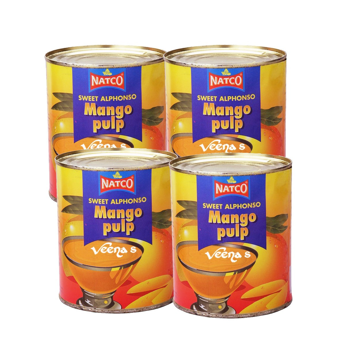 Natco Sweet Mango Pulp Alphonso (Pack Of 4) 850g– veenas.com