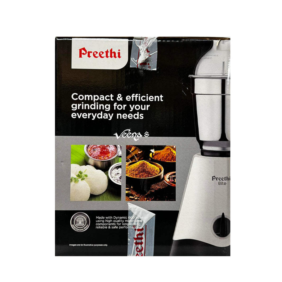 Buy Preethi Elite Mixer Grinder 600W Online in the UK– veenas.com
