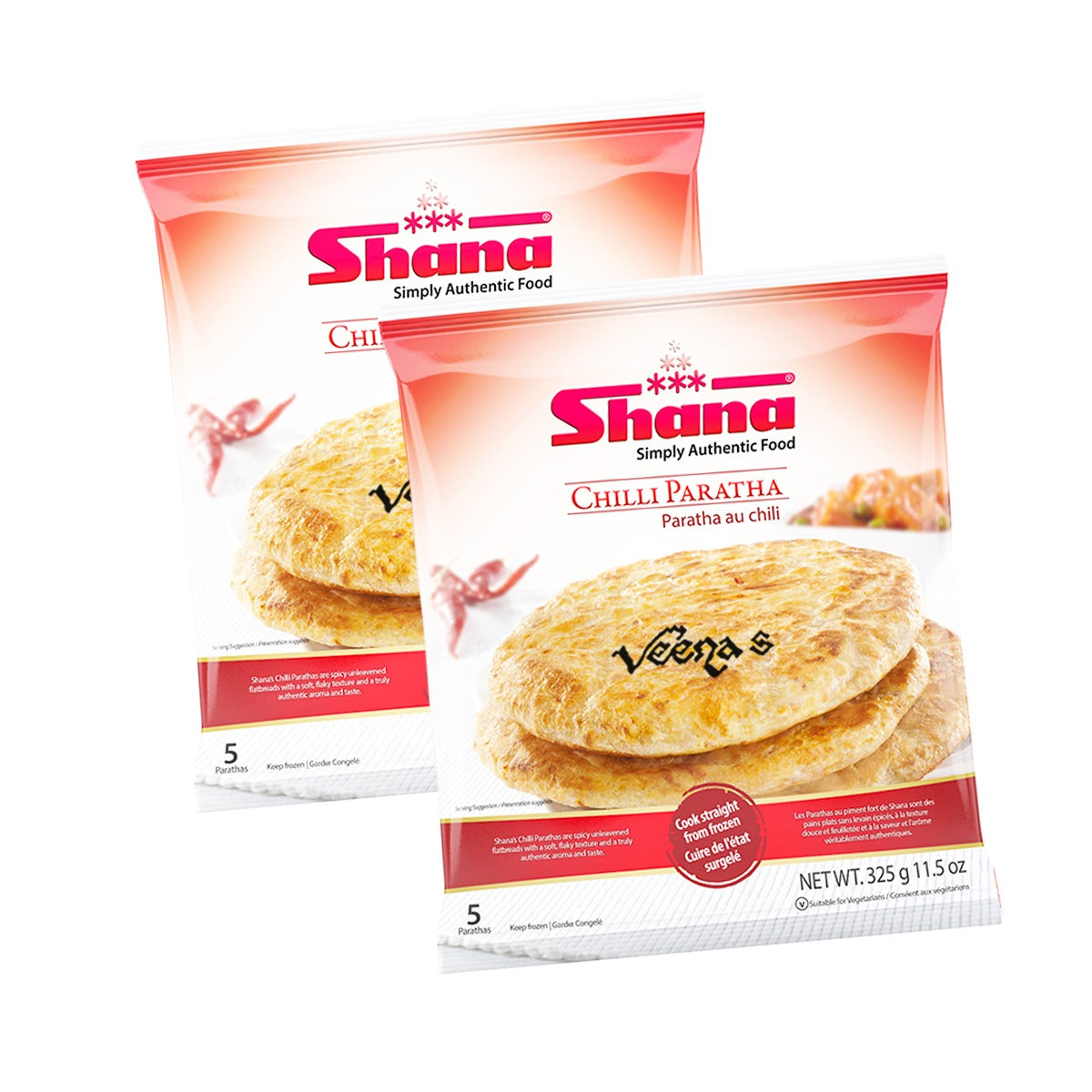 Shana Chilli Paratha (Pack of 2)325g– veenas.com