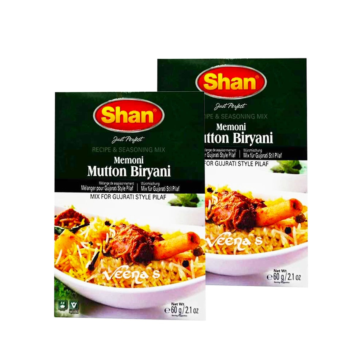 Shan Biryani Memoni Mutton Masala(Pack of 2) 60g– veenas.com