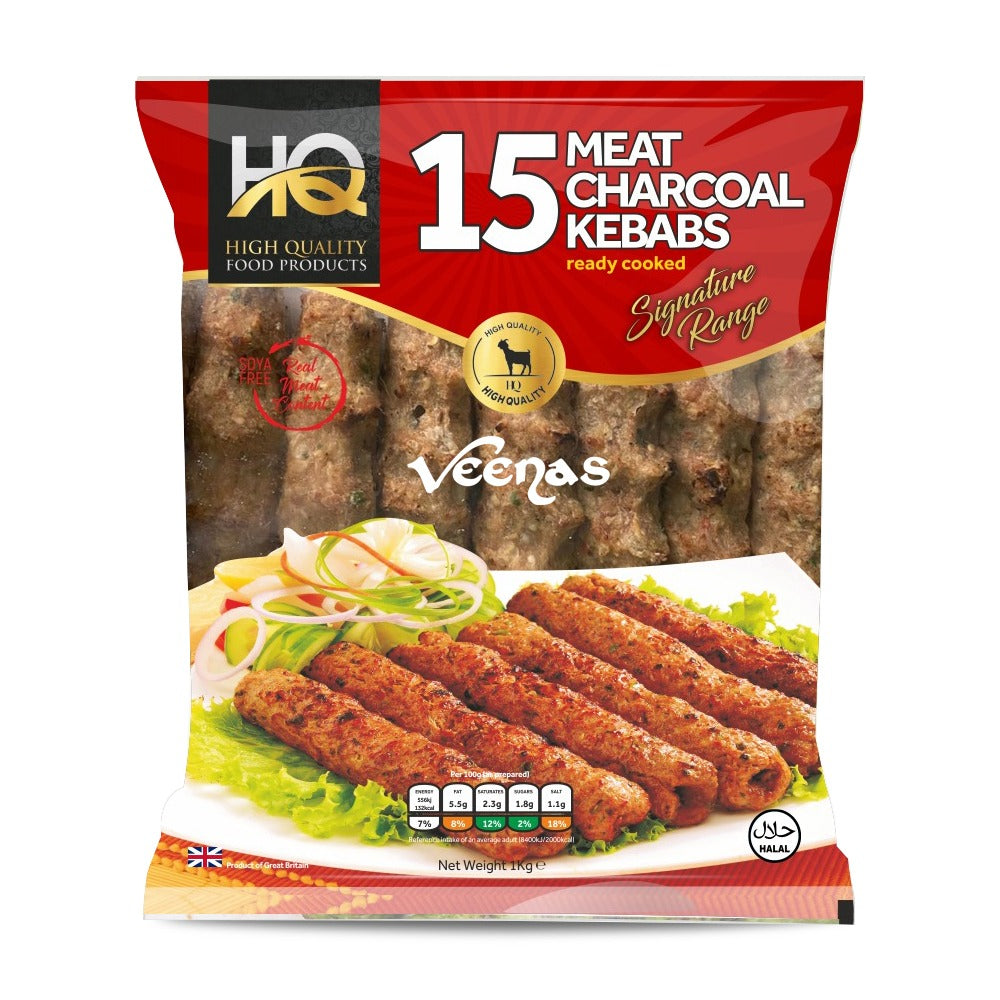 Buy HQ 15 Meat Charcoal Kebabs 1kg Online in UK | Veena’s – veenas.com