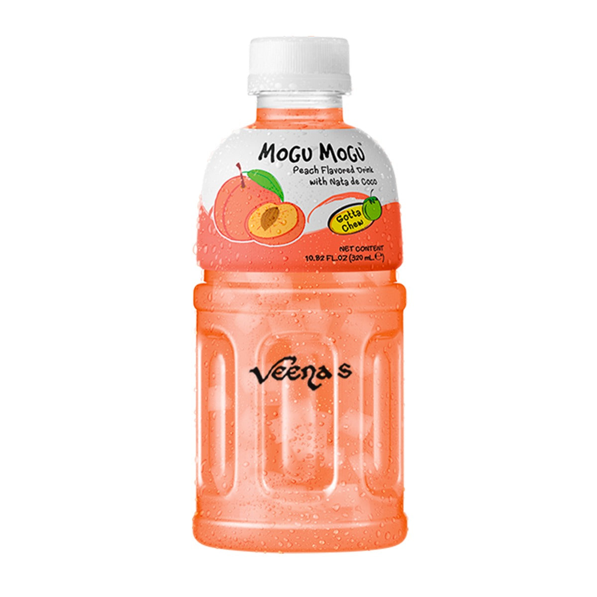 Mogu Mogu Peach Flavoured Drink with Nata de Coco 320ml– veenas.com