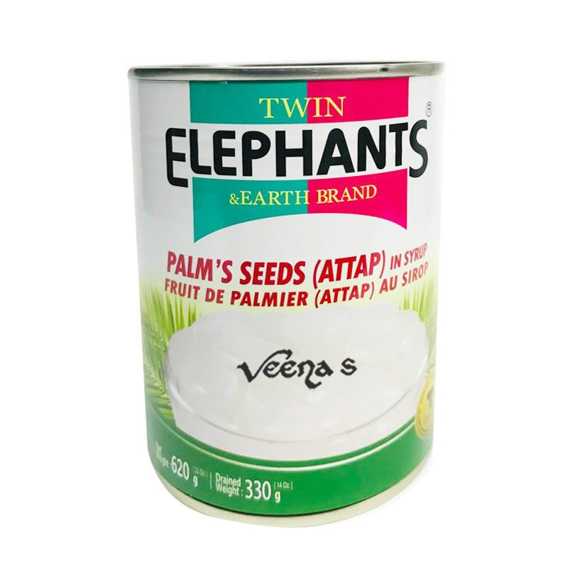 Twin Elephants Palm Seed Attap In Syrup 620G– veenas.com