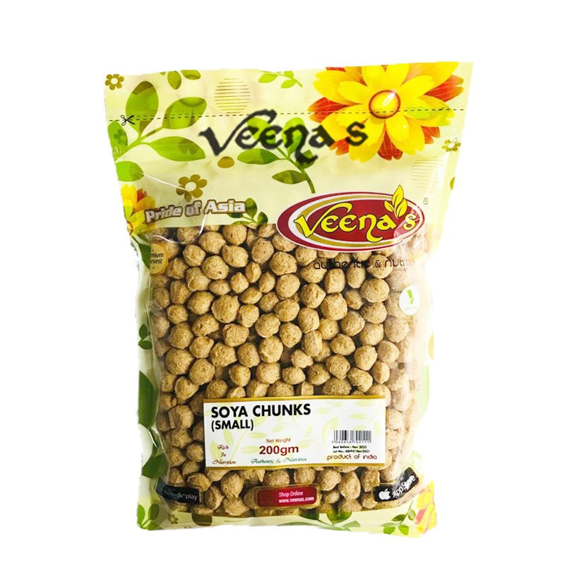 Buy Veena's Soya Chunks (Small) 200g Online in the UK – veenas.com