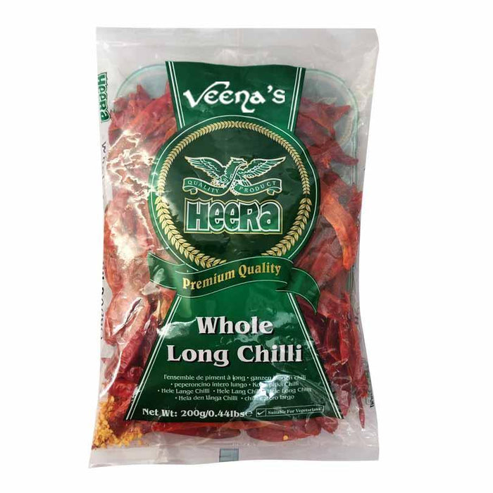 Buy Heera Whole Long Chilli 200G Online UK | Online Indian Grocery Shop ...