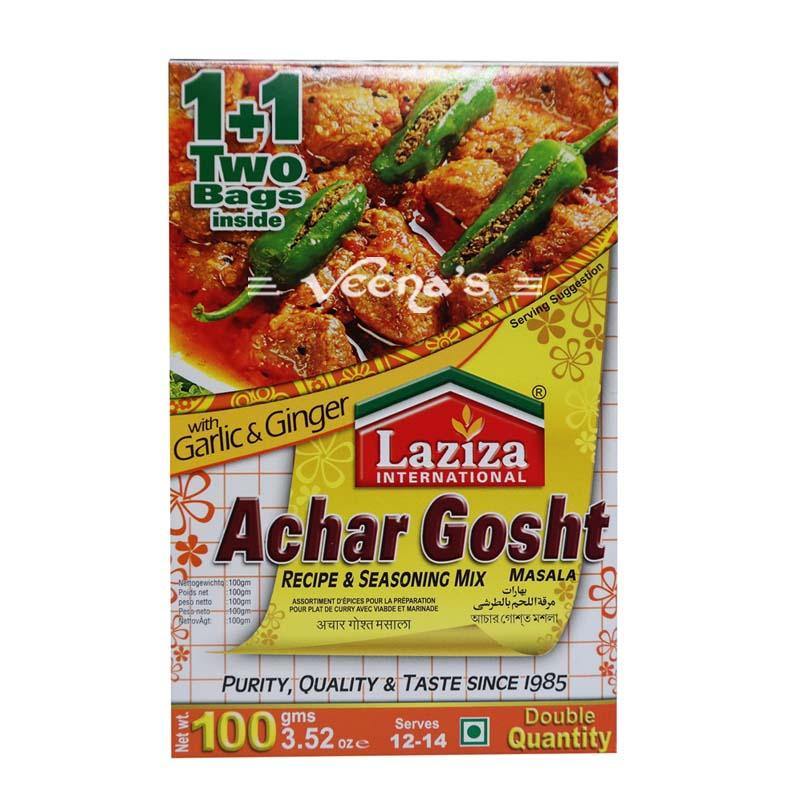 Buy Laziza Achar Gosht Masala 100G Online UK | Online Indian Grocery ...